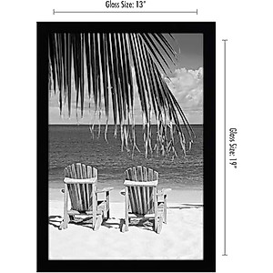 Americanflat 13x19 Picture Frame with Shatter-Resistant Glass - Gallery Style Frame with Engineered Wood - Signature Collection - Photo Frame for Wall Display - Black