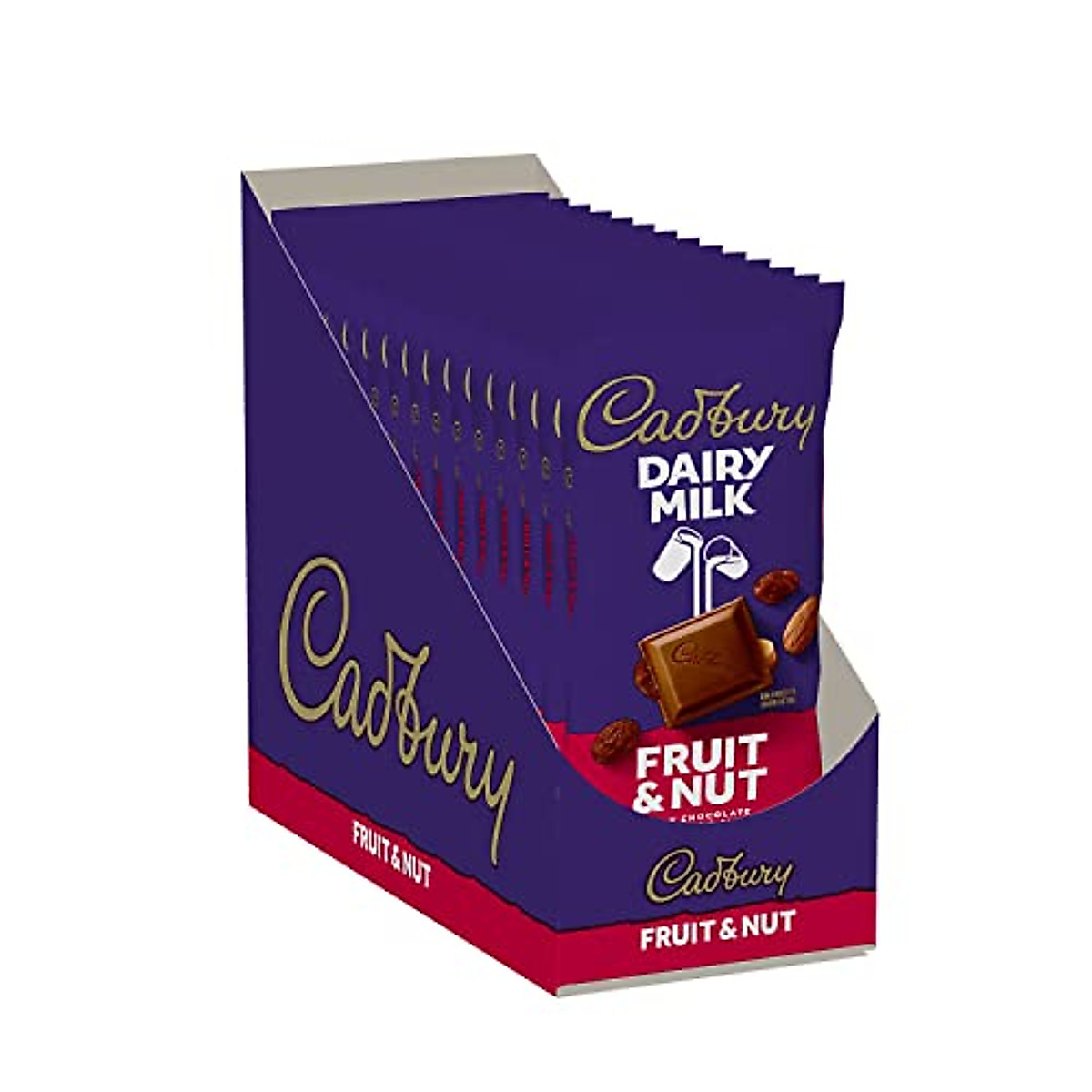 CADBURY DAIRY MILK Fruit & Nut Milk Chocolate Candy Bars, 3.5 oz (14 Count)