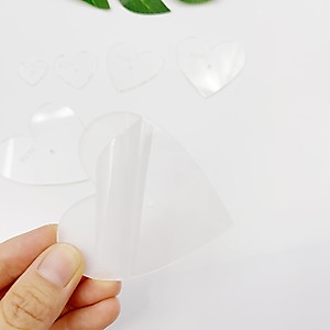 Set of 6 Heart Shape Acrylic Sashiko Stencils for Hand Quilting and Embroidery (Heart)