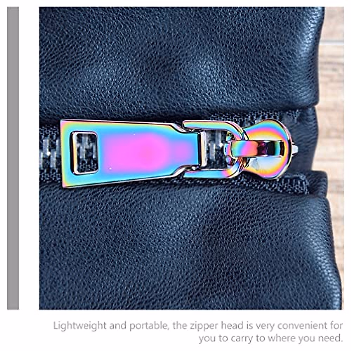 TEHAUX Rainbow Pulls Zipper Replacement 10pcs Metal Slider Zipper Repair Zipper for Sewing DIY Tailor Craft Coats Jacket Purses Luggage Backpacks Bags Shoes