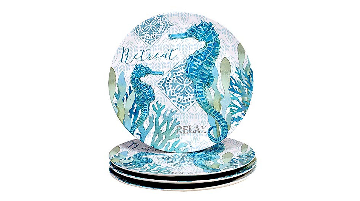 Beachcomber 12-Piece Melamine Dinnerware Set