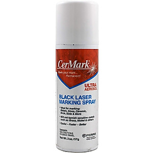 CerMark Ultra Laser Marking Aerosol, Improve Lasered Work, All In One High Performance Laser Marketing Aerosol For Metal, (2-Pack), 2 Oz