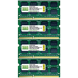 NEMIX RAM 16GB Upgrade Kit (4x4GB) DDR3 1067MHz / 1066MHz PC3-8500 CL7 SODIMM Memory Compatible for Apple iMac (Late 2009 21.5-inch / 27-inch) SODIMM Memory MAC RAM Upgrade for iMac 10,1 and iMac 11,1