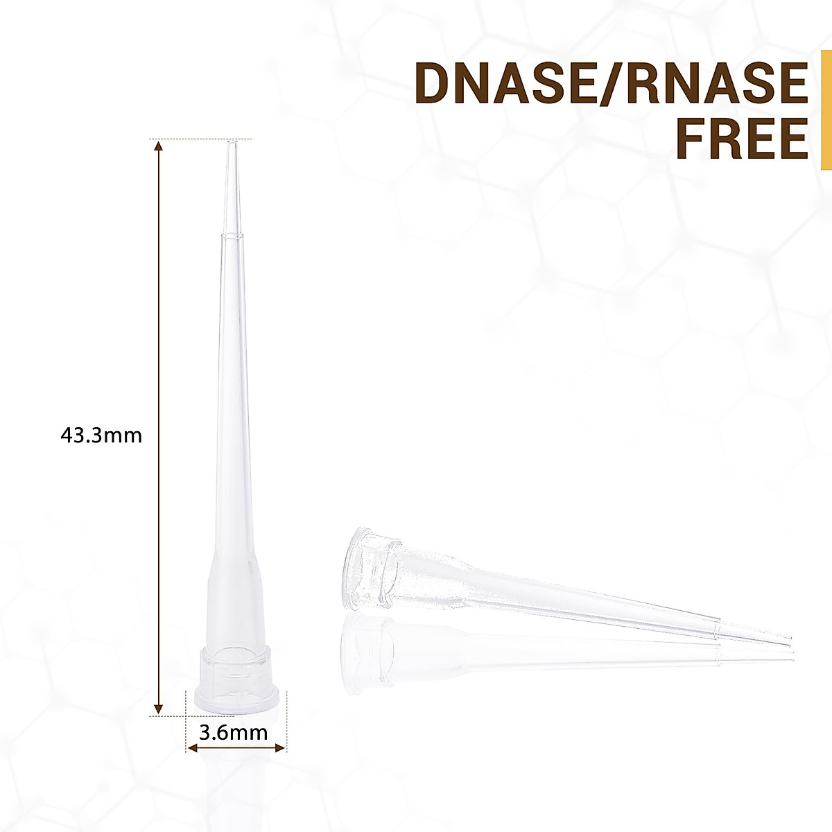4E's USA 0.5-10µL Pipette Tip - Universal Tips, RNase/DNase Free, Pyrogen Safe, Sterile White Extended Length Pipette Tip, 96 Tips Racked