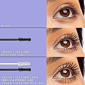 Pacifica Beauty, Vegan Collagen Lash Serum & Clear Mascara Primer, Conditioning Vitamin E & B, Clean Makeup, For Feathery Full Lashes, Silicone Free, Vegan and Cruelty Free