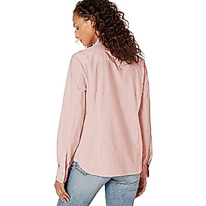 Tommy Hilfiger Button-Down Shirts for Women, Casual Tops, Ballerina Pink 01, Large