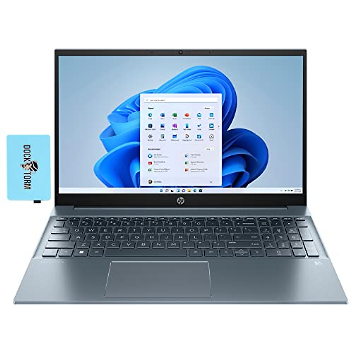 HP 2022 Pavilion 15t-eg000 15.6" 60Hz FHD IPS Fog Blue Laptop (Intel i7-1165G7 4-Core, 32GB RAM, 1TB PCIe SSD, Intel Iris Xe, Fingerprint, WiFi 6, BT 5.2, Win 11 Pro) with Hub