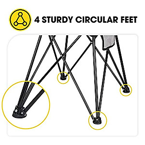 VEEYOO Baby High Chair with Removable Tray - Portable High Chair for Eating and Feeding, Indoor and Outdoor, Compact Fold, Pink