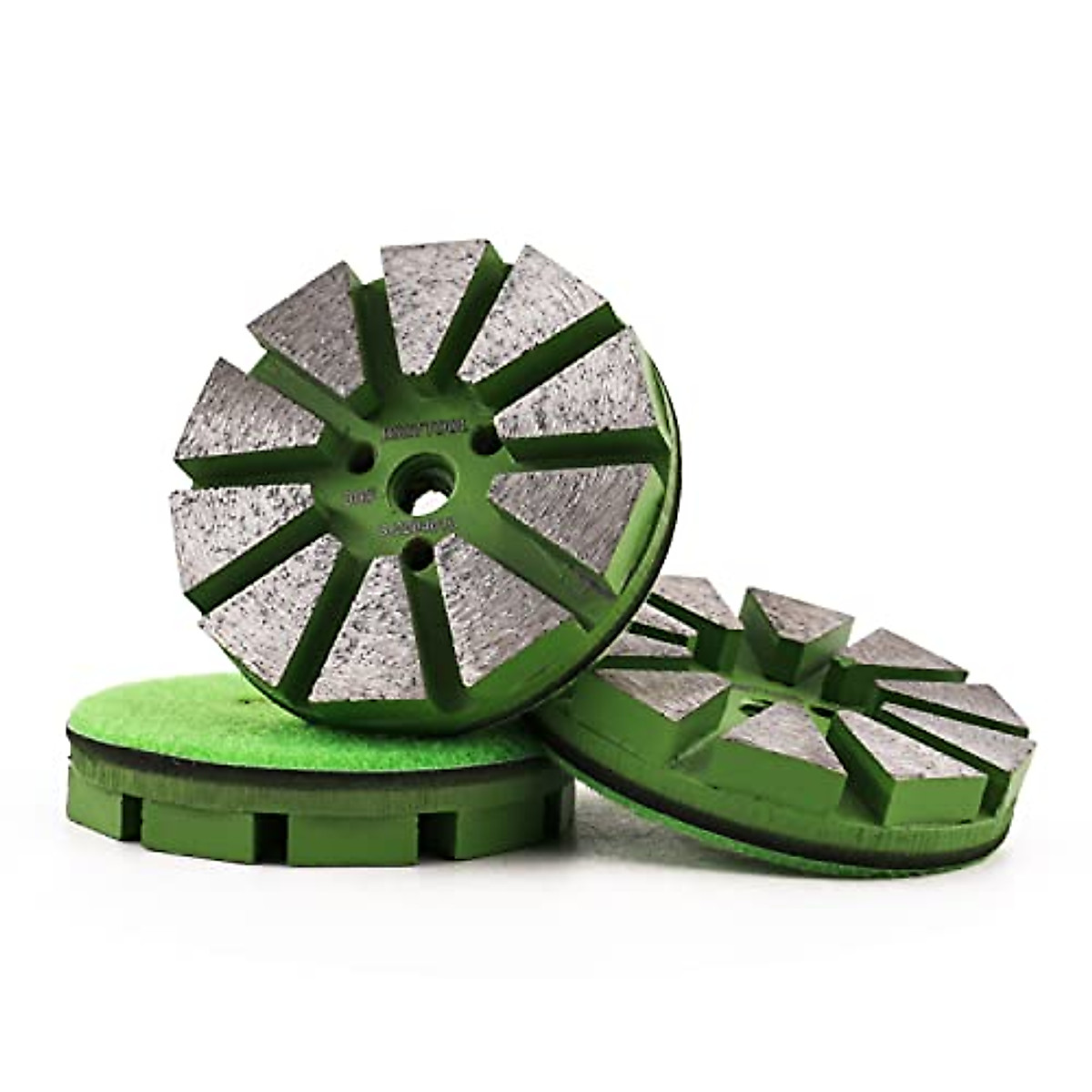 BSRTTOOL 3Pcs 3inch Metal Diamond Floor Polishing Pads - Dry or Wet Sanding Tile Stone Marble Concrete Granite Ceramics Glass (30Grit)