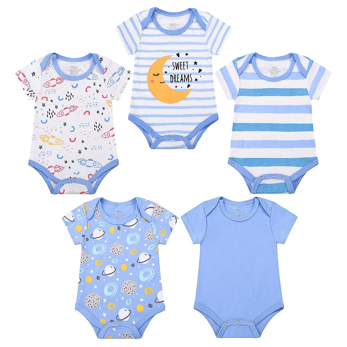 ABeCue Baby Boy Layette Essentials Sets Infant Clothes Pack Newborns Gift Set CornflowerBlue, 0-3 Months