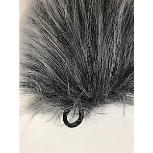 Long Faux Fur Animal Luxury Tail, Cosplay, Anime Lover, Costume Dress Up Pet Play Furry Super Soft Accessory (30", Gray Frost)