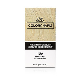 COLORCHARM Permanent Liquid Hair Color for Gray Coverage| 12A Frosty Ash Blonde| 1.4 Fl Oz