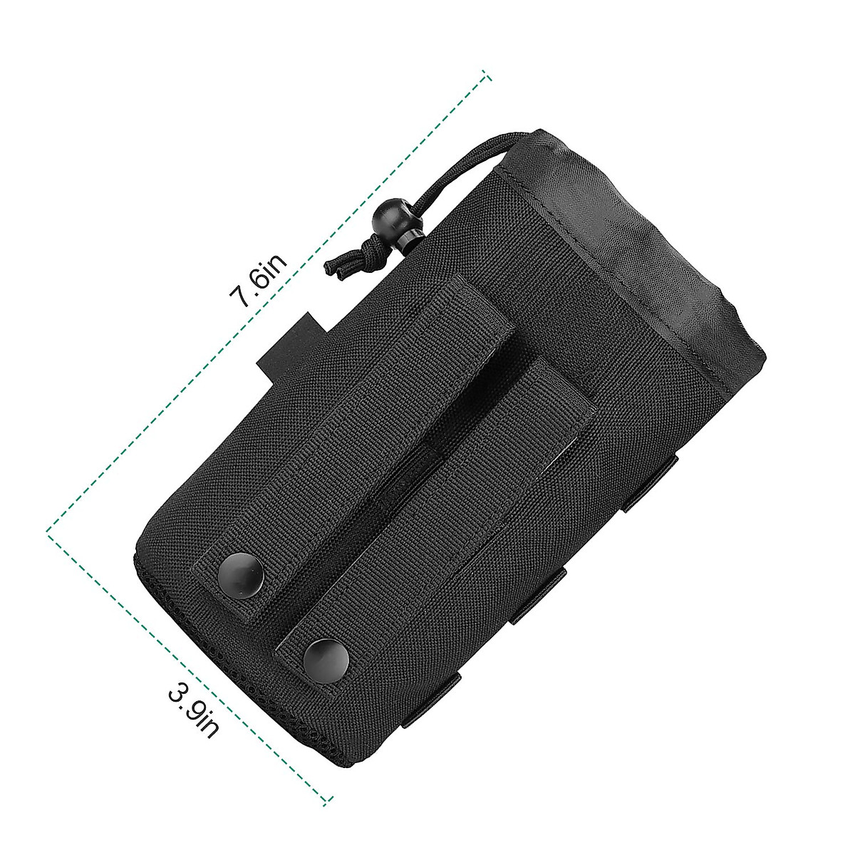 ProCase Tactical Molle Water Bottle Pouch, Military Bottle Holder with Top Drawstring & Mesh Bottom, Portable Water Container Pouch Bag Hydration Carrier for Camping Hiking Hunting Traveling –Black