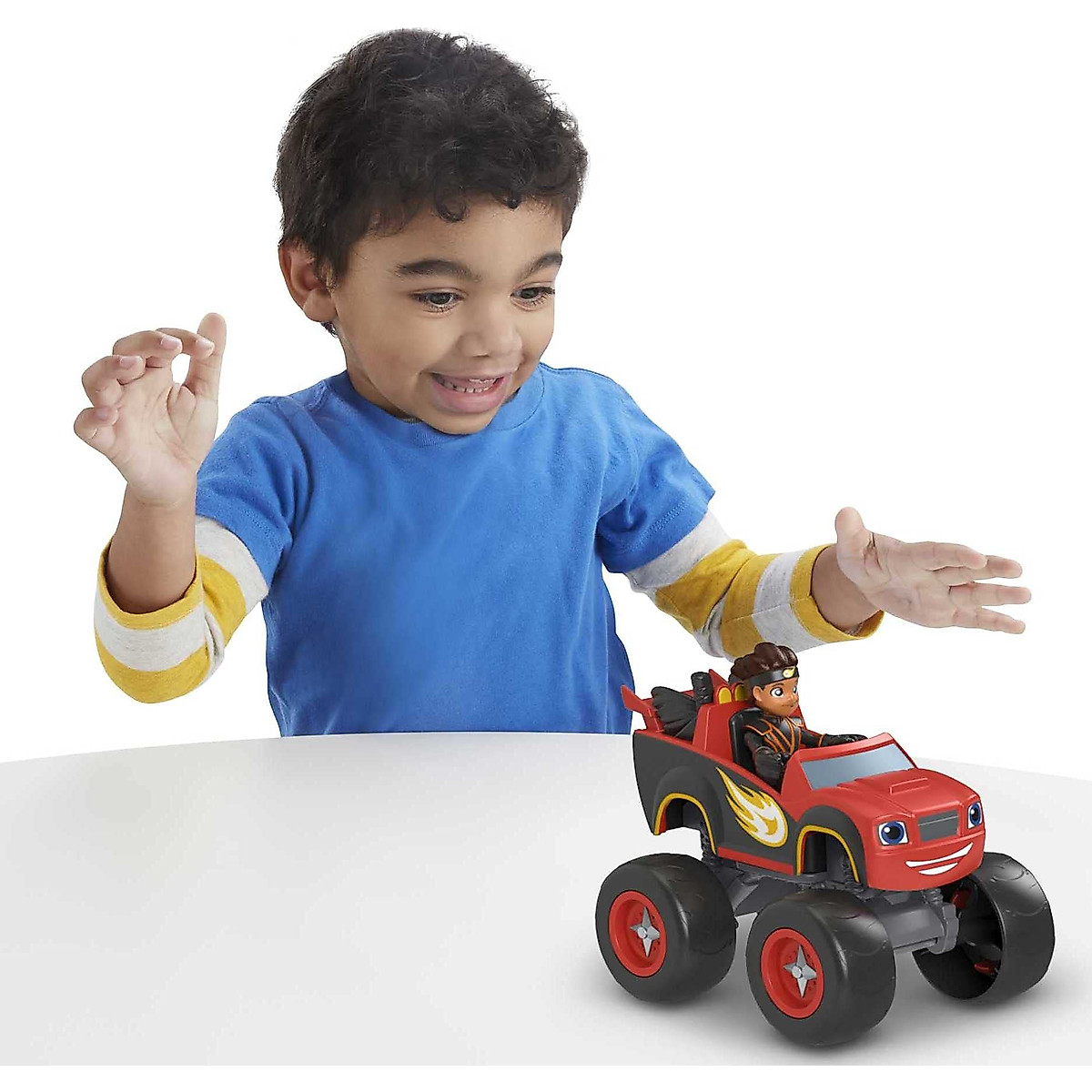 Fisher-Price Blaze and The Monster Machines Toy Truck & Figure Set, Ninja Blaze & AJ, Preschool Racing Play Ages 3+ Years