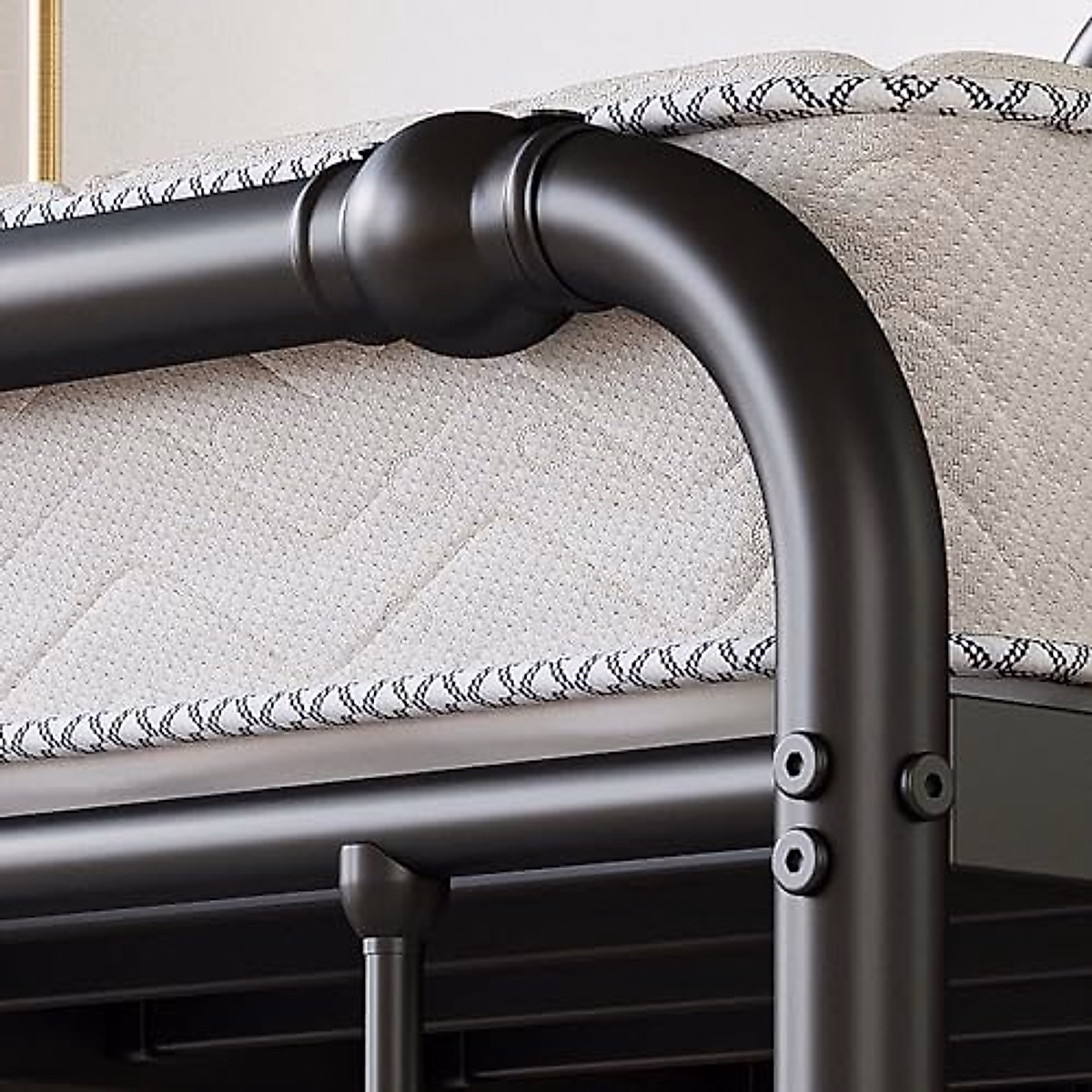FDLOGW Queen Size Bed Frame with Headboard and Footboard, 14 Inch High, No Box Spring Needed Heavy Duty Metal Platform Bedframe, Noise Free