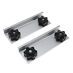 WoodWould Long Stop Kit with Knobs for 4 7 8 T Track System Woodworking Intersection Kit 2 Pack