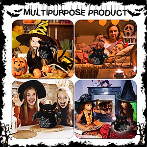 Halloween Stuffed Animal Plush Toy - 7.8 Inch Spider Web Black Bat Plush Pillow Soft, Cute Stuff Animals Plushies Toys Gift for Kids Girls Boys, Halloween Party Decorations, Birthday Christmas