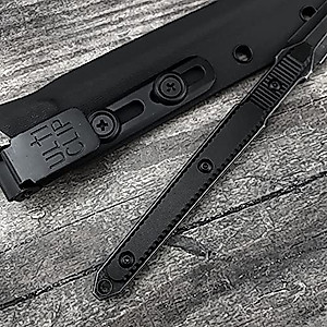 HUAAO HN9 9.4in 440C Stainless Steel Fixed Blade Knife with 4.7in Black Blade and Aviation Aluminum Handle for Outdoor, Tactical, Survival, Camping, Hunting and EDC