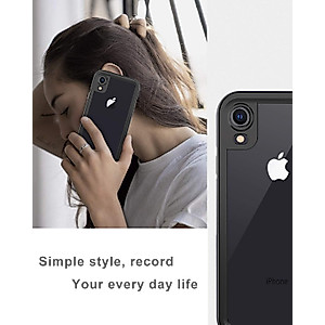 LOVE BEIDI iPhone XR Waterproof case Life Snowproof Dirtproof Shockproof Cover … (Black/Clear)