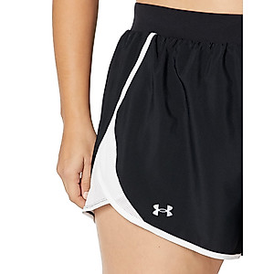 Under Armour Womens Fly by 2.0 Shorts, Black (002)/Reflective, 2X