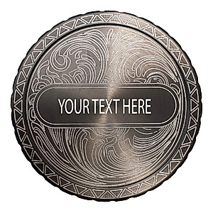 DipLidz Engraved Snuff lid Name Plate Scroll (Gray, Copenhagen Plastic, Skoal, Redman, Kayak)