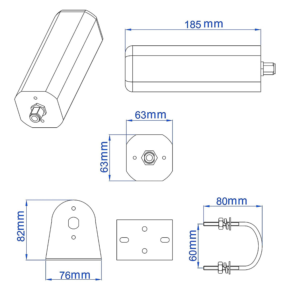 Chaowei High Gain 9dBi Omnidirectional LTE Cellular Antenna-Wide Band Outdoor Pole/Wall Mount 5G 4G WiFi Antennae for Cellphone 2G/3G 4G/5G LTE Router Modem Gateway,Verizon,AT&T,T-Mobile