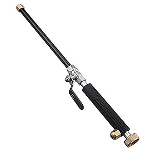 Hydro Jet High Pressure Power Washer Gun with 2 Different Nozzles - 10 Bar Max Pressure Heavy Duty Metal Watering Wand Sprayer with Standard Coupler for Window Car Cleaning Outdoor Washing
