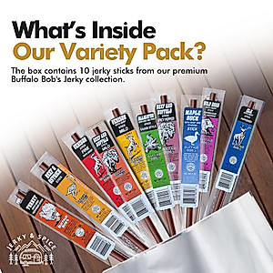10 Piece Game Jerky Sticks Alligator-elk-buffalo-kangaroo-ostrich-pheasant-venison-wild Boar Variety Pack