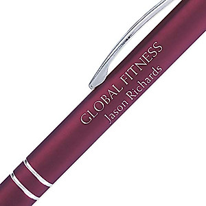 Custom Laser-Engraved Metal Ballpoint Gel Ink Pens - Free Personalization - Great for Birthdays, Anniversaries, Graduations, Holidays, and Thank You Gifts