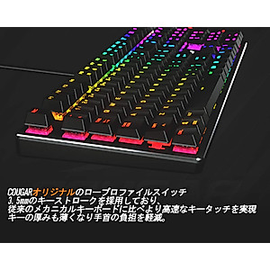 COUGAR VANTAR MX CGR-VANTAR MX-3 Gaming Keyboard, Blue Switches, RGB Backlight, Original Low Profile Mechanical Switch