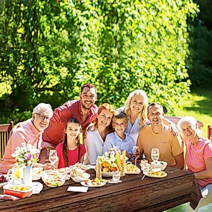 Irenare Wood Grain Tablecloth Wooden Tablecloths Rustic Plastic Table Covers Rectangular Table Decoration for Barbecue Fall Autumn Western Barn Themed Birthday Party, 54 x 108 Inch (Brown, 3 Pieces)