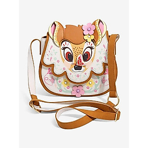 Danielle NicolexDisney Bambi Scallop Saddle Crossbody Bag - Fashion Cosplay Disneybound Cute Crossbody Bags, Multicolor