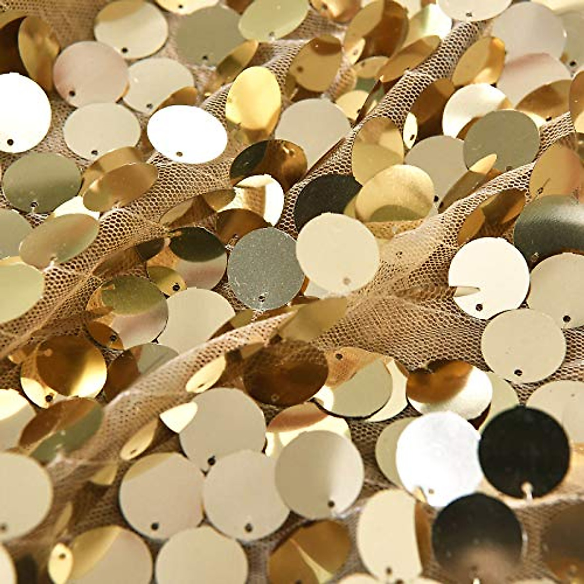 SFN Gold Payatte Sequin Drapes Curtains Panels,Fashion 9FTx9FT Backdrop Home Party Decoration Supplies