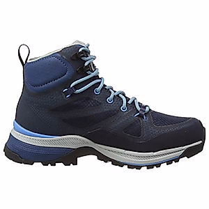 Jack Wolfskin Women's Force Striker Texapore Mid Hiking Shoe Boot, Dark Blue/Light Blue, 7.5
