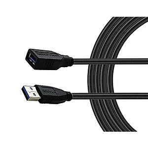 iMBAPrice USB 3.0 Extender - 15 Feet SuperSpeed USB 3.0 A Male to USB 3.0 A Female Extension Cable (Black)