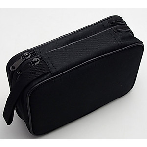 TestHelper KCH19 Double Layered & Padded Carrying Zipper Case with Wrist Strap Use for Handheld Multimeter,Phase Indicator,Thermometer, Calibrator,Clamp Meter