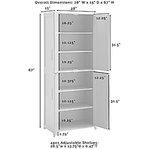 Crosley Furniture Savannah Tall Pantry, White