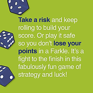 PlayMonster Farkle Classic Dice Game – Premium Kids Games, Dice Games, Family Games, Travel Games, Adult Games, Board Games, Dice Cup, Dice Set, Farkle Score Sheets Included, Ages 8+