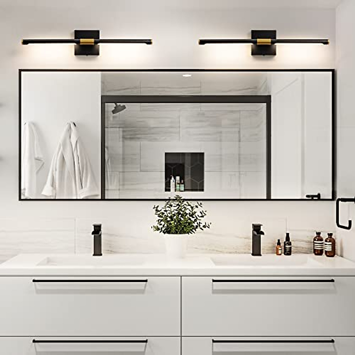 Bathroom Vanity Light Fixtures Over Mirror 24 inch LED Vanity Lights 4000K Morden Wall Sconce Picture Lights for Paintings