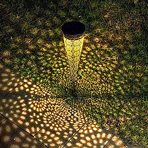 Mezone Solar Pathway Lights 2 Pack,Solar Powered LED Low Voltage Landscape Path Lights Garden Stake Lights Outdoor Dcorative Solar Lights In-Ground LED Light