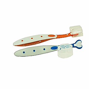 Surround Toddler Toothbrush (Pack of 2) (Blue/Coral)