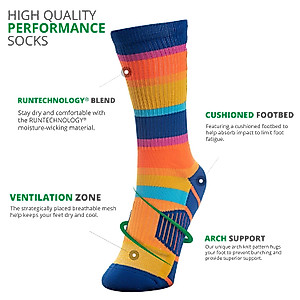 ChalkTalkSPORTS Adult Lacrosse Athletic Mid-Calf Woven Socks | Sunset Lacrosse Socks (Youth)