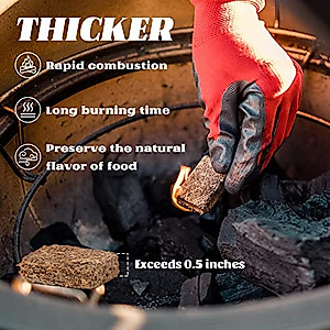 KAMaster 24 Squares Starter Blocks for Big Green Egg,Fire Starter Squares Waterproof Easy Fire Charcoal Starter Perfect for Barbecue Grills, BGE, Kamado Joe,Smokers, Wood Stove