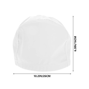 BESPORTBLE Pu Swimming Cap Flap Hats Swim Bag Neck Cap Swimcap Swim Cap Swim Turban Sun Caps Replacement Trampoline Poles Swimming Head Cap Portable Outdoor White Elastic Cap Miss