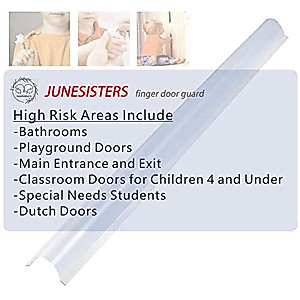2 PCS Door Jam Shield Finger Pinch Guard for Baby Proofing, Kids, Door Pinch Guard, Cover Pinch Guard for 90 & 180 Degree Doors Frame & Baby Gate. 47.2" H, 6.7" W. 2 Pieces Set | Junesisters (2)