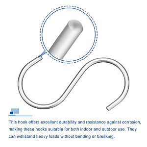 uxcell S Hooks, 10Pcs 4.3'' - Aluminum Alloy S-Shaped Hanger Hook, S Hooks for Hanging Clothes Towels Shoe Scarf Bag (Silver)