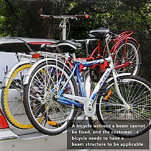 Portable 3-Bicycle Trunk-Mount Bike Carrier Rack Hatchback for SUV for Partially SUV Car Rack Foldable