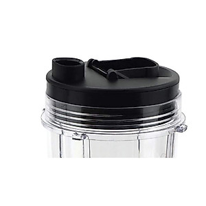 Anbige 2 Packs Replacement Parts Cup with lid, Compatible with Nutri Ninja Blenders BL480 BL482 BL642 NN102 BL682 BL450 BL2013 (2 12oz cup with lid)