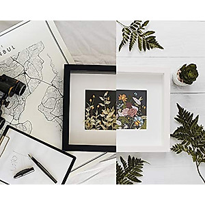 41x41 Black Picture Frames - Ready to Hang Solid Pine Wood Poster Frame - Photo Frame Polished Glass Front Clear Plexiglass Display Photograph - Hanging Hardware Included - Home wall Decor - 41 x 41