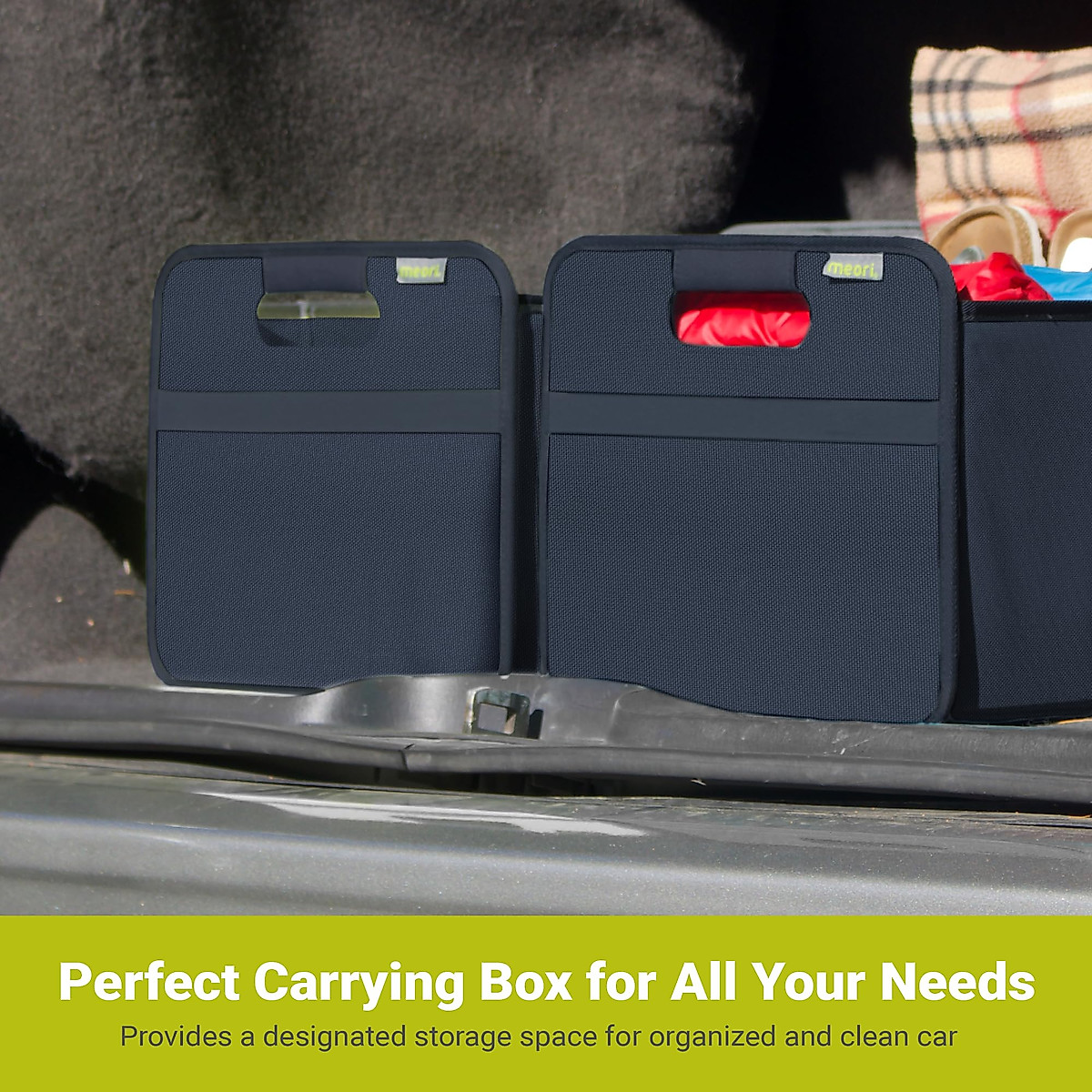 meori A100114 Foldable Classic Large, Marine Blue, Collapsible Box To Organize, Store and Carry Anything and Everything, 1-Pack